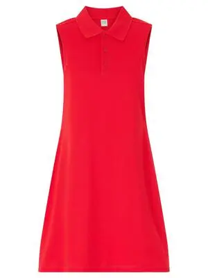 FLORE FLORE Sleeveless Mini Polo Dress - Red
