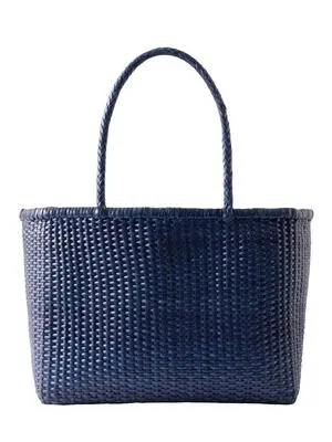 Dragon Diffusion B Weave Leather Tote - Blue