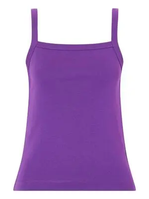 FLORE FLORE May Organic Cotton-jersey Tank - Purple