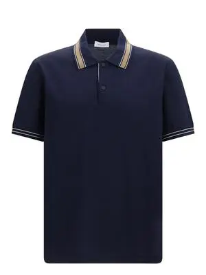 FERRAGAMO Cotton Piqué Polo Shirt Ale - Blue