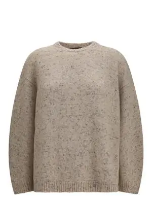 Fabiana Filippi Bouclé Yarn Sweater With Lurex - Beige
