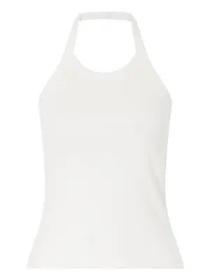 FLORE FLORE Angie Organic Cotton Halterneck Tank - White