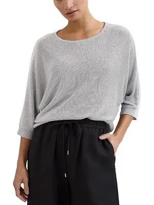 PHASE EIGHT Cristine Dolman Sleeve Top - Silver