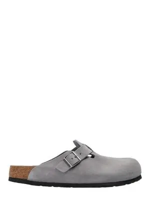 BIRKENSTOCK Birkenstock Boston Suede Mules Gray
