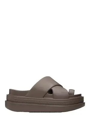 Sacai Slip-on Sandals With Criss-cross Detailing - Brown