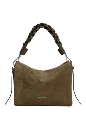 COCCINELLE Coccinelle Braided Handle Shoulder Bag Fango