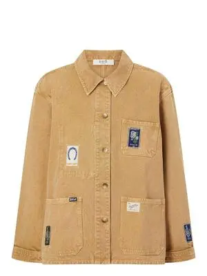 Sea Winslow Patch-detailed Denim Jacket - Camel
