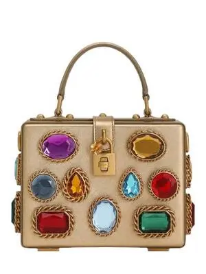 Dolce & Gabbana Embellished Box Tote Bag - Brown