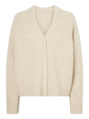 NILI LOTAN Lorana Wool And Cashmere-blend Cardigan - Neutrals