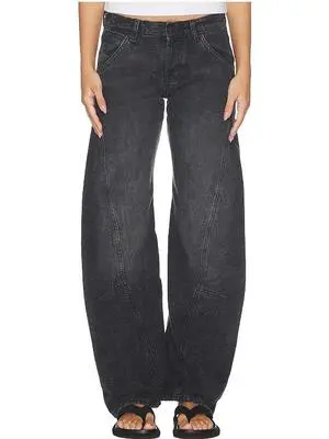 Free People X Highland Bowed Jean - Black