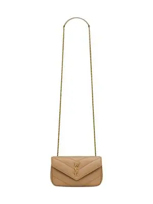 Saint Laurent Mini Loulou Shoulder Bag - Brown