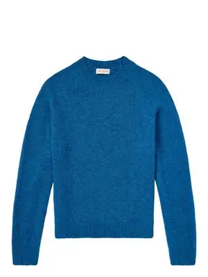 Dries Van Noten Brushed Alpaca-blend Sweater - Blue