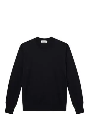 Dries Van Noten Merino Wool Crewneck Sweater - Black