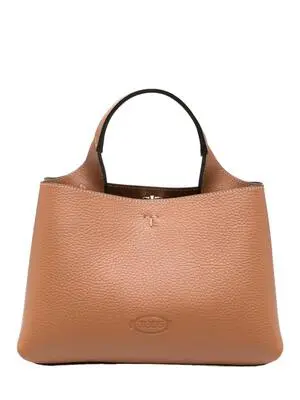 TOD'S T Timeless Micro Leather Handbag - Brown
