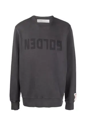 GOLDEN GOOSE Logo Cotton Sweatshirt - Grey