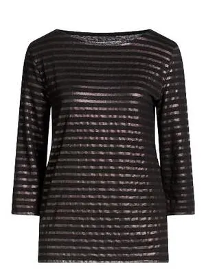 Majestic Filatures Striped 3/4 Sleeve Jersey T-shirt - Black