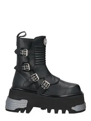 KATE CATE® Leather Embellished Ankle Boots - Black