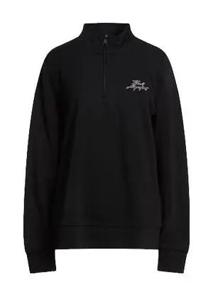 Karl Lagerfeld Organic Cotton Half-zip Sweatshirt - Black