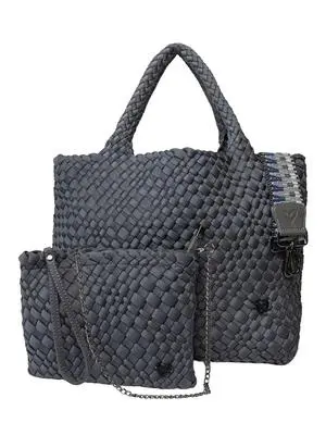 PRENELOVE Large Woven Tote - Grey