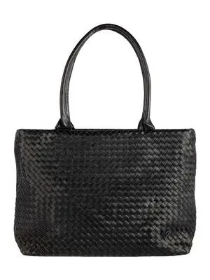 PRENELOVE Mahone Vegan Leather Woven Tote - Black