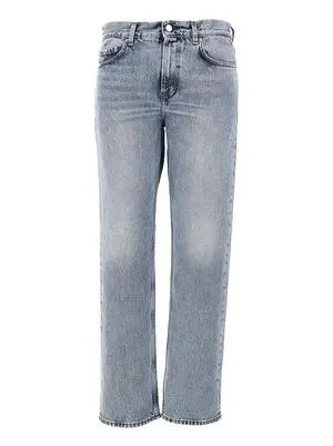 TOTEME Vintage Wash Straight Leg Organic Cotton Jeans - Blue
