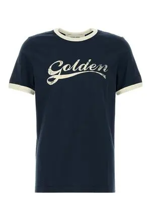 GOLDEN GOOSE Navy Cotton T-shirt - Blue