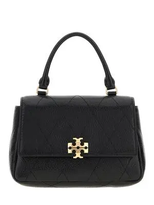 Tory Burch Tory Burch Leather Mini Charlie Handbag Black