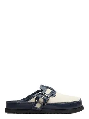 BIRKENSTOCK Boston Bold Canvas Clogs - Blue