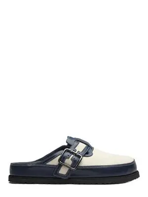 BIRKENSTOCK Boston Bold Canvas Clogs - Blue
