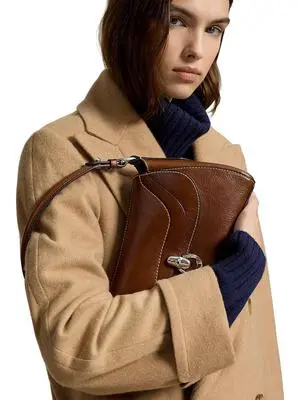 Ralph Lauren Polo Blaze Top Handle Bag - Chestnut