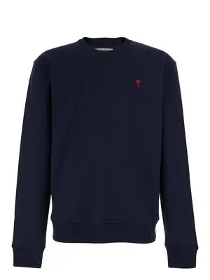 AMI Paris Crewneck Sweatshirt With De Coeur Logo - Multicolor