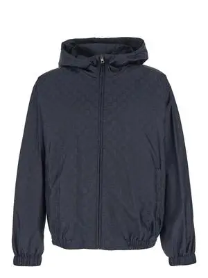Gucci Gg All-over Tech Fabric Hooded Jacket - Multicolor