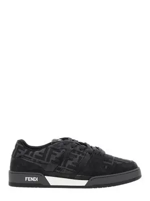 Fendi Match" Sneakers With All-over Ff Motif - Gray