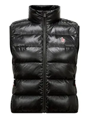 Moncler Padded Zip-up Jersey Gilet - Black