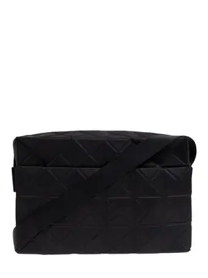 Issey Miyake Geometric Pattern Shoulder Bag - Black