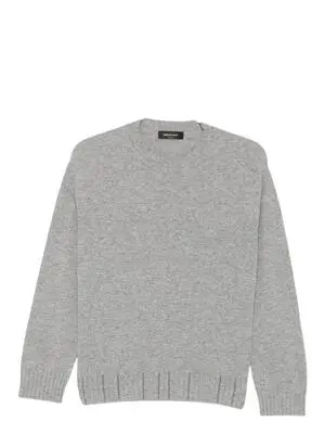 Fabiana Filippi Bead-embellished Crew Neck Sweater - Gray