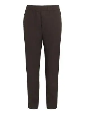 SAMSØE SAMSØE Sajabari Straight Leg Linen Trousers - Brown