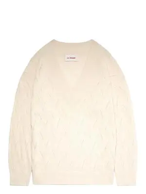 LA GRANNI Oversized Jumper - White