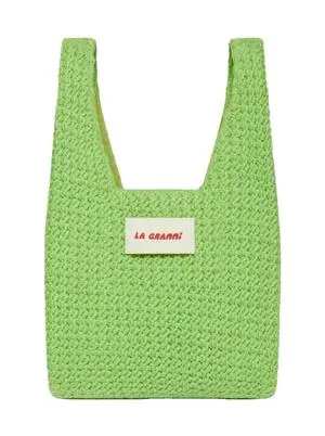 LA GRANNI Mini Knit Bag - Green