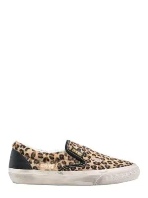 GOLDEN GOOSE Vce Leopard Print Slip-on Sneakers - Multi