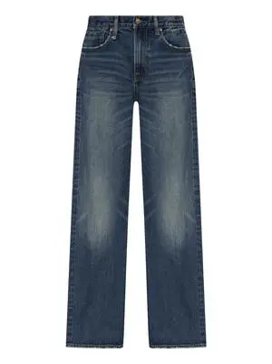 R13 Vintage Effect Wide Leg Jeans - Blue