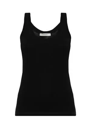 LEMAIRE Cotton Knit Strap Top - Black