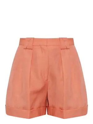Versace Pleated Tailored Shorts - Pink