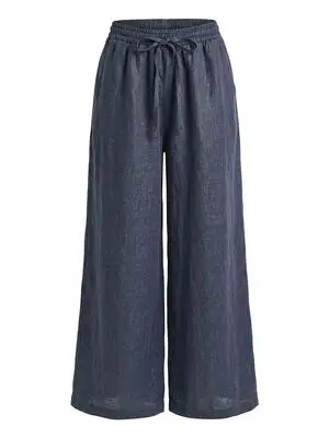 JAMES LAKELAND Pure Linen Wide Leg Trousers - Blue