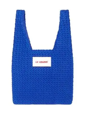 LA GRANNI Mini La G Knit Bag - Blue