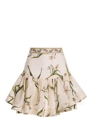 Agua Bendita Jacarina Gathered Mini Skirt - Multicolor