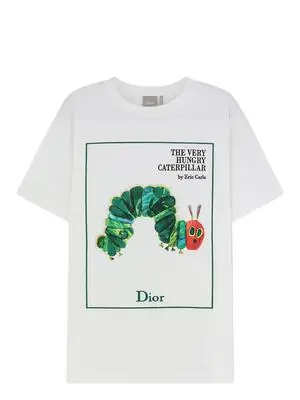 Dior Cotton T-shirt With Book Cover Print And Embroidery - Multicolor