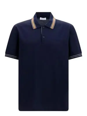 FERRAGAMO Cotton Piqué Polo Shirt - Blue