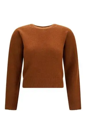 TOM FORD Cashmere And Silk Cropped Crew Neck Sweater - Brown