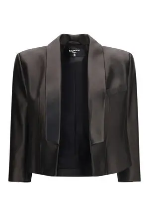 Balmain Spencer Leather Jacket - Black